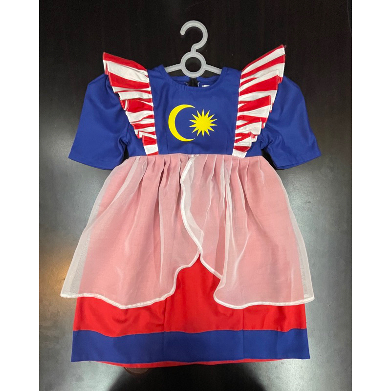 Baju Merdeka READY STOCK 🇲🇾 PUTERI Dress Kids Girl [1y - 8y] Kanak ...