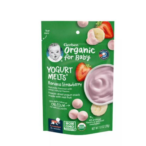 Gerber Yogurt Melts / Fruit & Veggie Metls Freeze-Dried Snack / Whipped ...