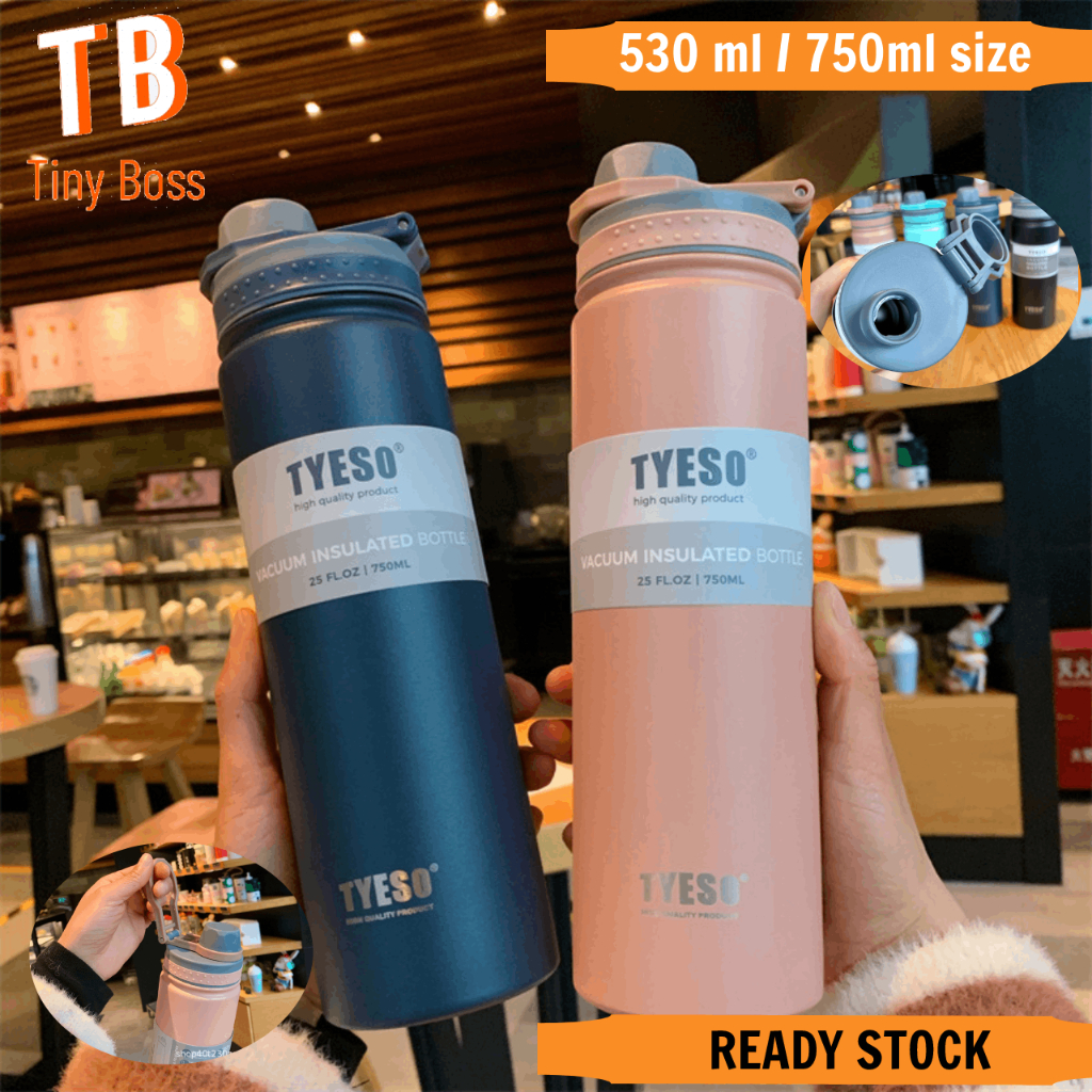 Bottle Tyeso 304 Stainless Steel Thermos Tumbler Bottle With Straw Insulated Flask Outdoor ...