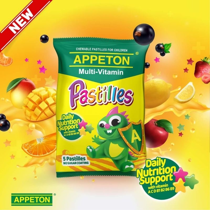 *NEW* Appeton MULTIVITAMIN Pastilles Kids Kanak kanak 1 Sachet | Shopee ...