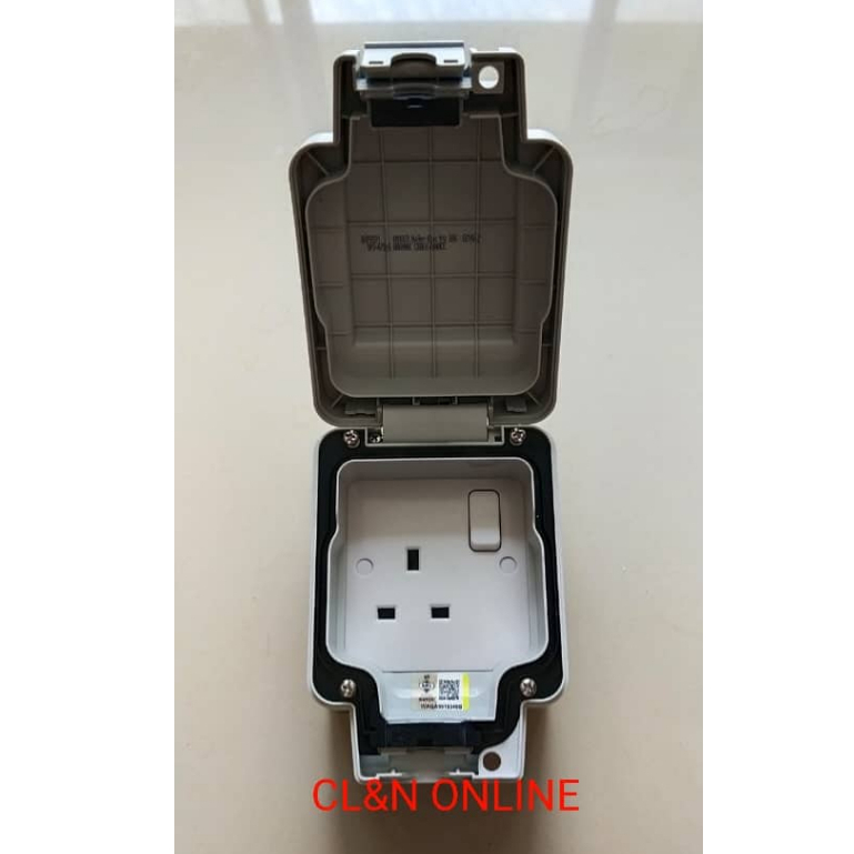 HAGER WXPSS82 / WXPS81 IP66 SINGLE / TWIN 13A DOUBLE POLE WEATHER PROOF ...