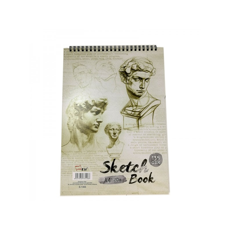 UNI PAPER SKETCH BOOK 20 SHEETS (135gsm) | Shopee Malaysia