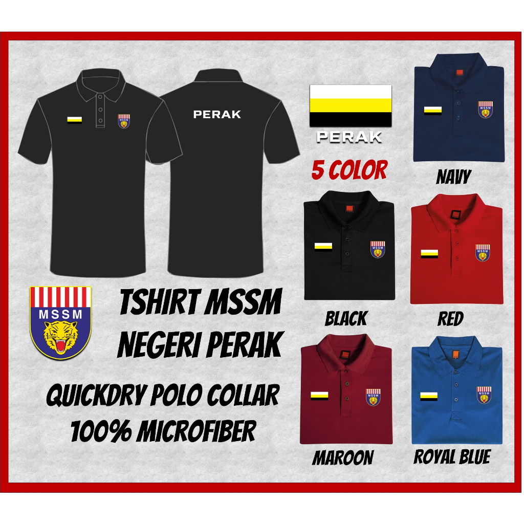 MSSM NEGERI PERAK | MAJLIS SUKAN SEKOLAH MALAYSIA TSHIRT NEGERI | 100% ...