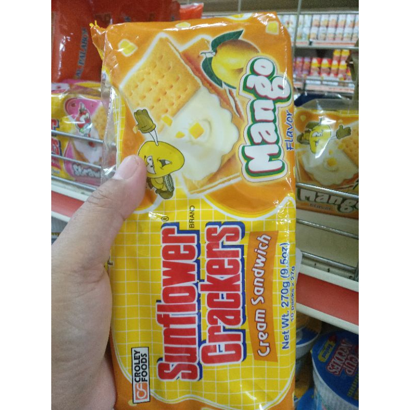 sunflower crackers cream sandwhich mango from philllipines | Shopee ...
