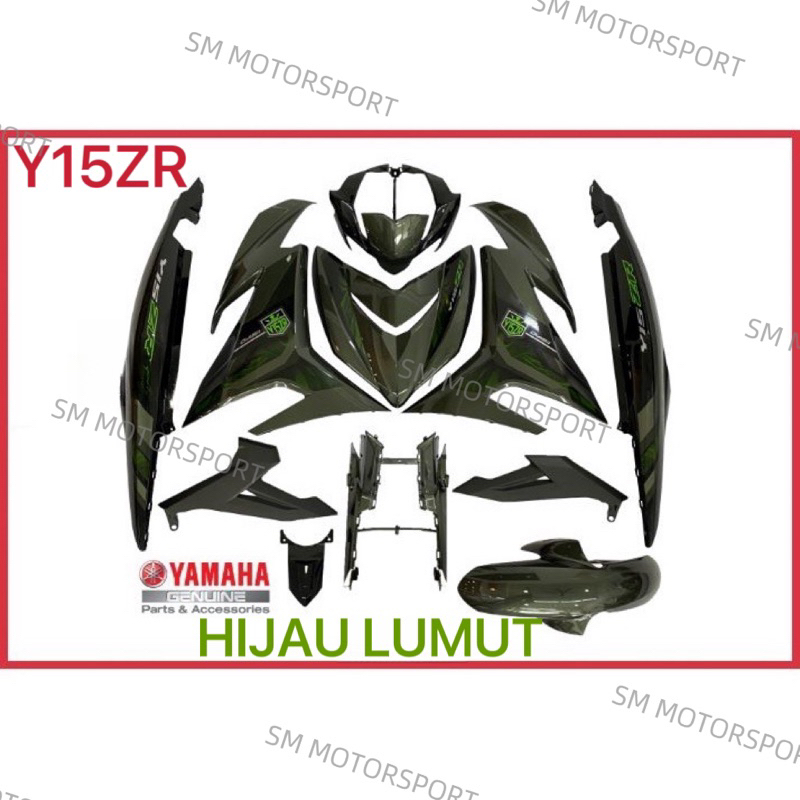 Y15ZR V5 BODY COVER SET HIJAU LUMUT YAMAHA 100% ORIGINAL HLY | Shopee Malaysia