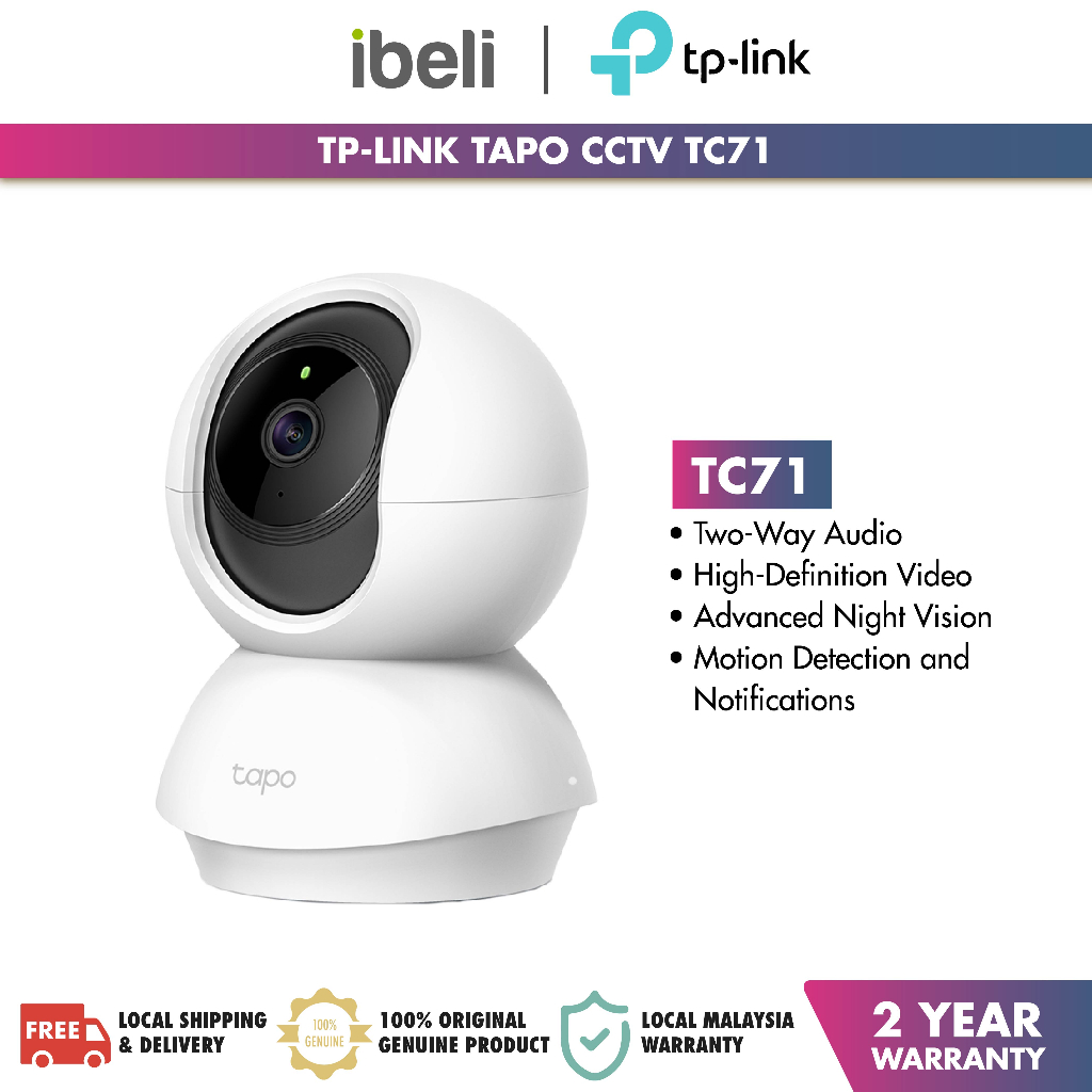 [New Arrival] TP-Link Tapo CCTV TC71 Pan/Tilt 2K 3MP Wireless Wifi Home ...
