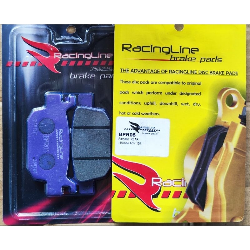 RACING LINE REAR DISC BRAKE PAD FRONT DISC BRAKE RFS150i R15 R25 ADV150 ...