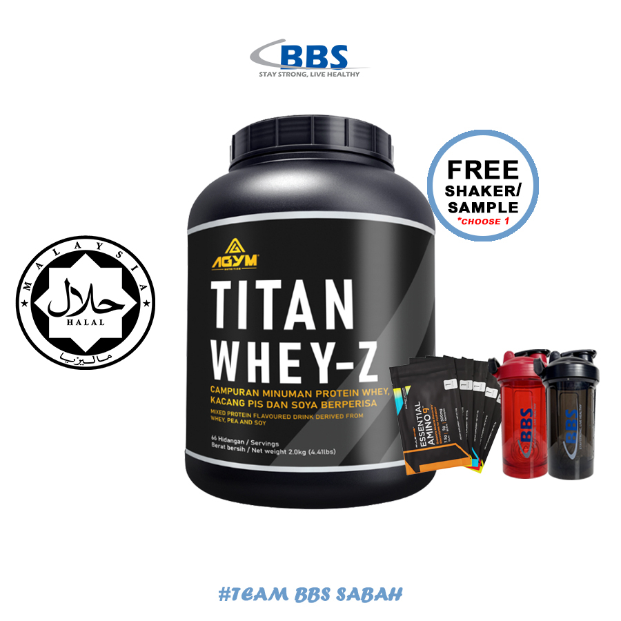 (HALAL) Agym Nutrition Titan Whey - Z (2kg/1kg) - Susu Gym, Whey ...