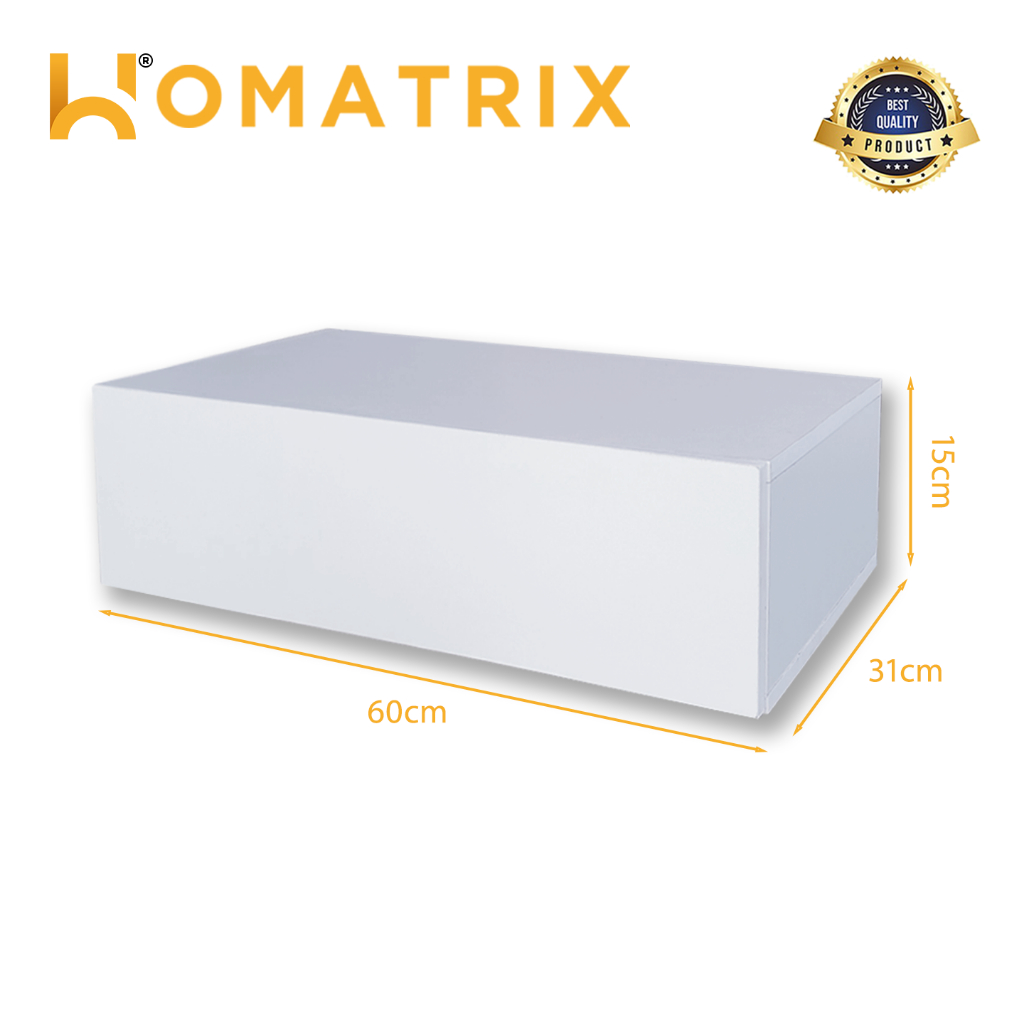 HOMATRIX Wall Mounted Drawer Bedside Table Shelf Cabinet Make Up ...
