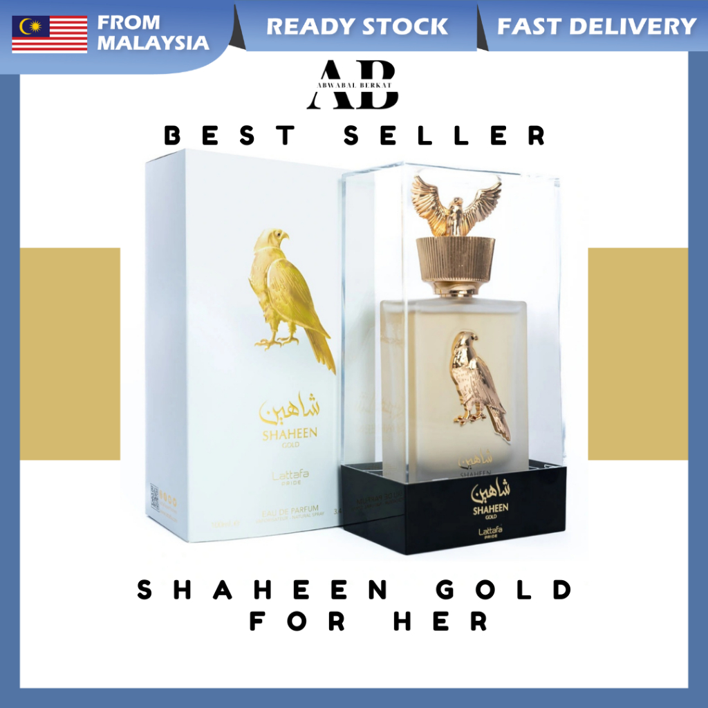 SHAHEEN GOLD EDP 100ML BY LATTAFA PRIDE & AB PERFUME ARAB DUBAI WOMEN ...