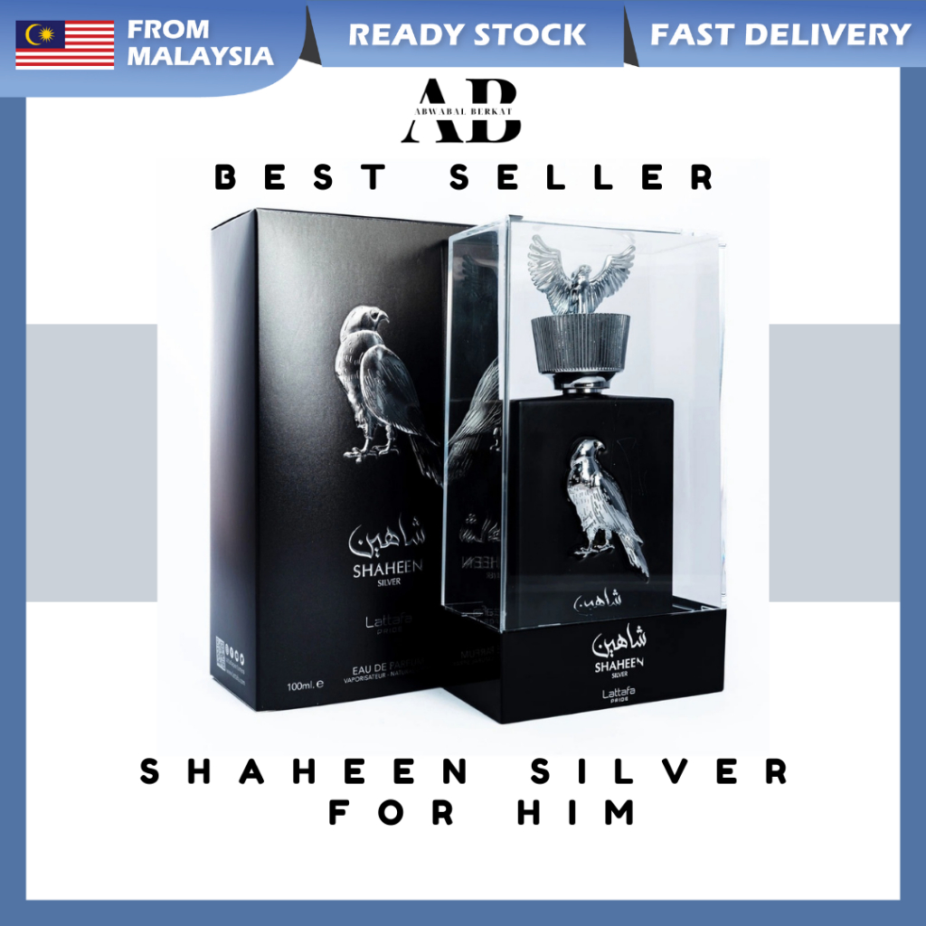 SHAHEEN SILVER EDP 100ML BY LATTAFA PRIDE & AB PERFUME ARAB DUBAI MEN ...