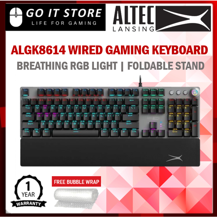 Altec Lansing ALGK8614 Wired Gaming Keyboard Support Anti Ghosting ...