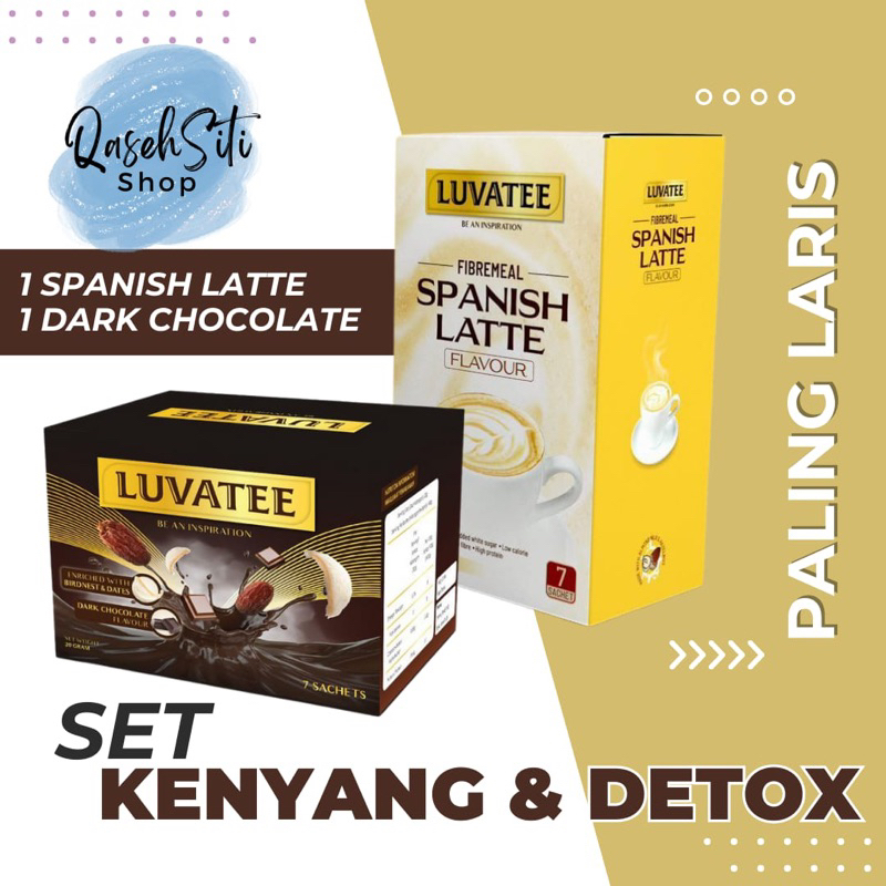 🔥READY STOCK🔥LUVATEE DARK CHOCOLATE & SPANISH LATTE KURUS DETOX PANTAS ...
