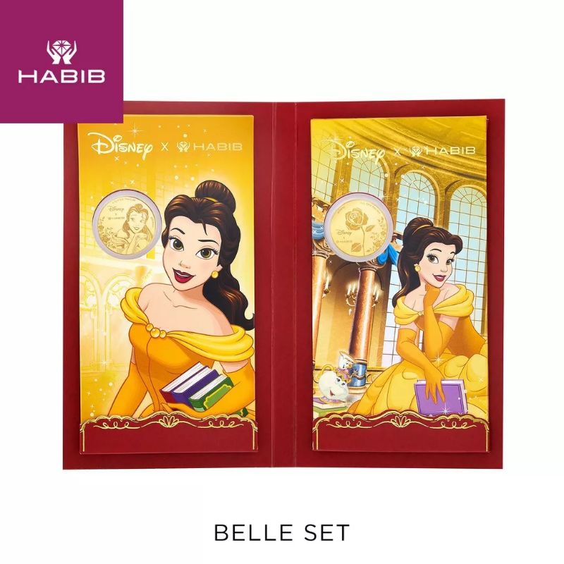 🇲🇾 Limited Edition Disney x Habib Princess Belle 999.9 Gold Coin (0.4g ...