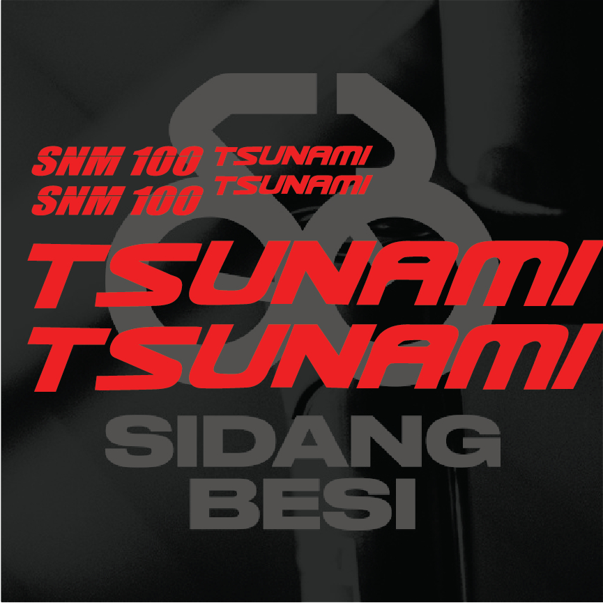Tsunami SNM100 Fixed Gear Decals Sticker | Shopee Malaysia