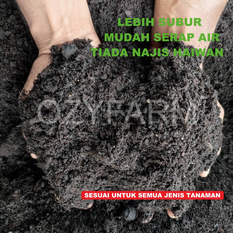 20KG Tanah hitam sawit Murah, topsoil tanah tanaman kebun topsoil ...