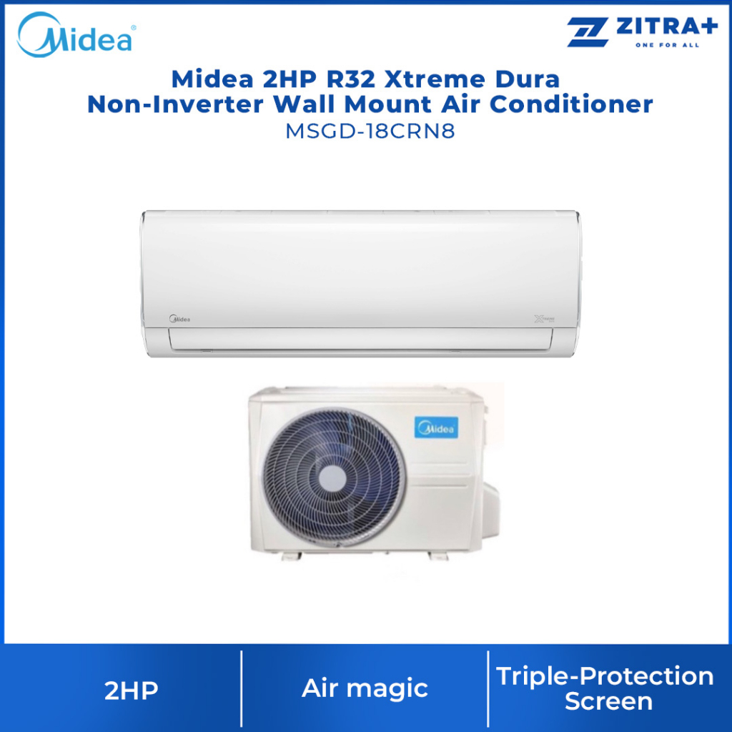 Midea 2HP R32 Xtreme Dura Non-Inverter Wall Mount Air Conditioner MSGD-18CRN8 | Prime Guard ...