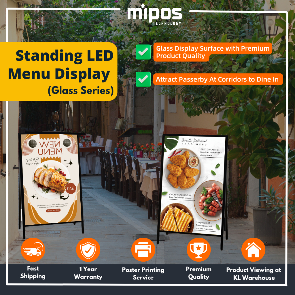 LED Menu Board Standing Glass Menu Lightbox | Premium Outdoor LED | LED ...