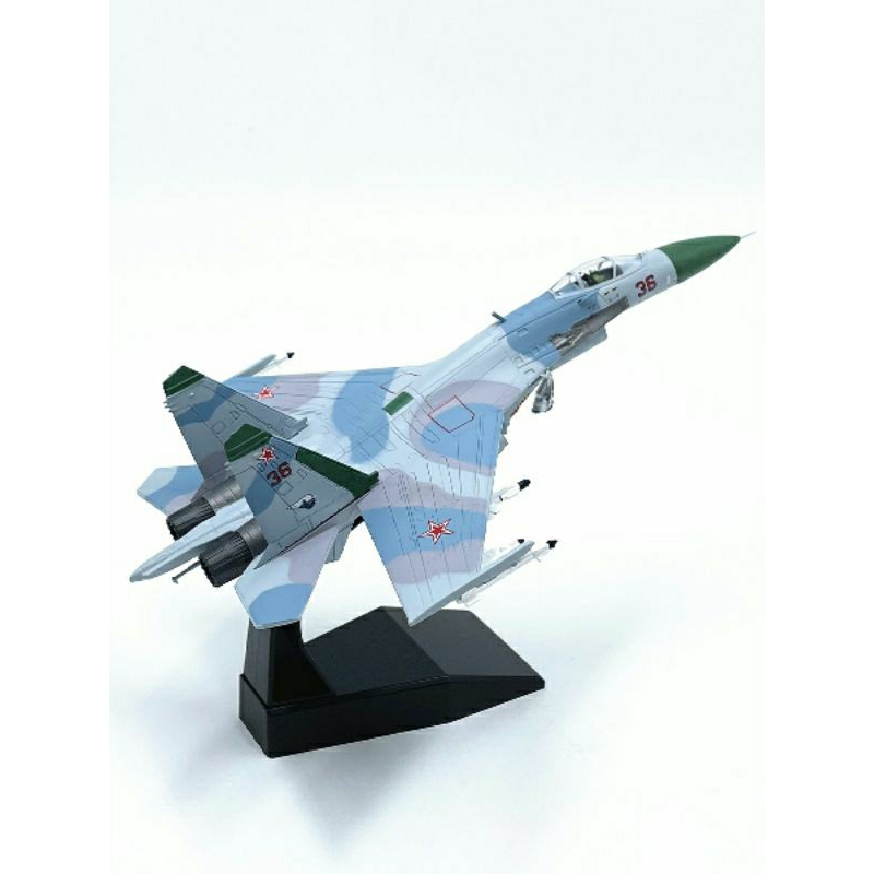 Russian Su-27 Flanker Sukhoi 1/100 Diecast display model Air Force ...