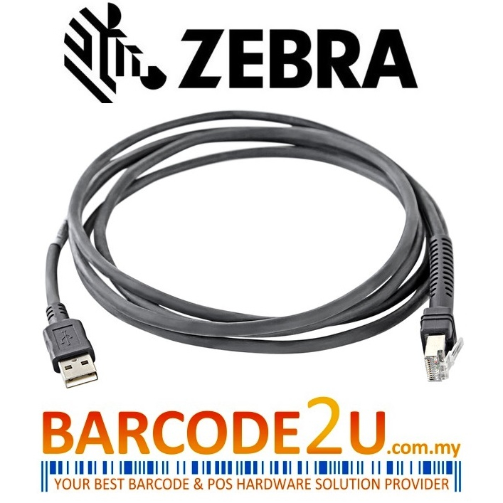 Genuine USB Cable 7ft 2M for Symbol Zebra Barcode Scanner CBA-U25 ...