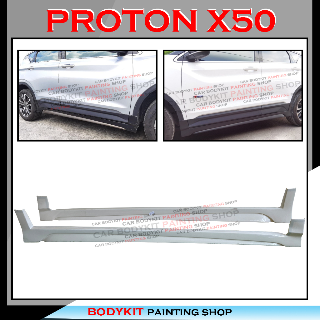 PROTON X50 FULLSET SKIRTING (FRONT V LIP,SIDE SKIRT,REAR SKIRT ...