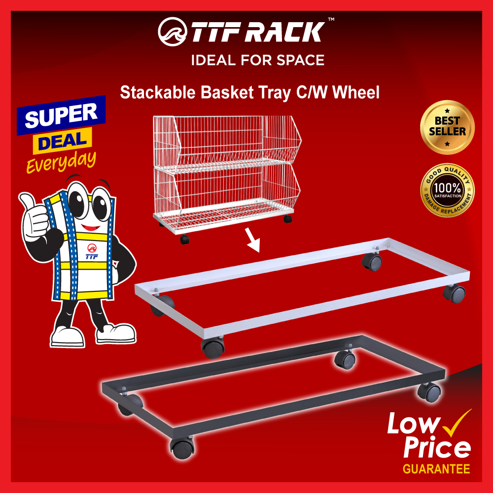 TTF Rack™ (STACKABLE BASKET TRAY WITH 2" WHEEL) For Install TTF Brand ...