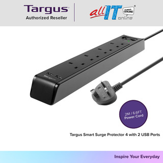 Targus Smart Surge 6 Outlet 4 USB Port/4 Outlet 2 USB Port Socket ...
