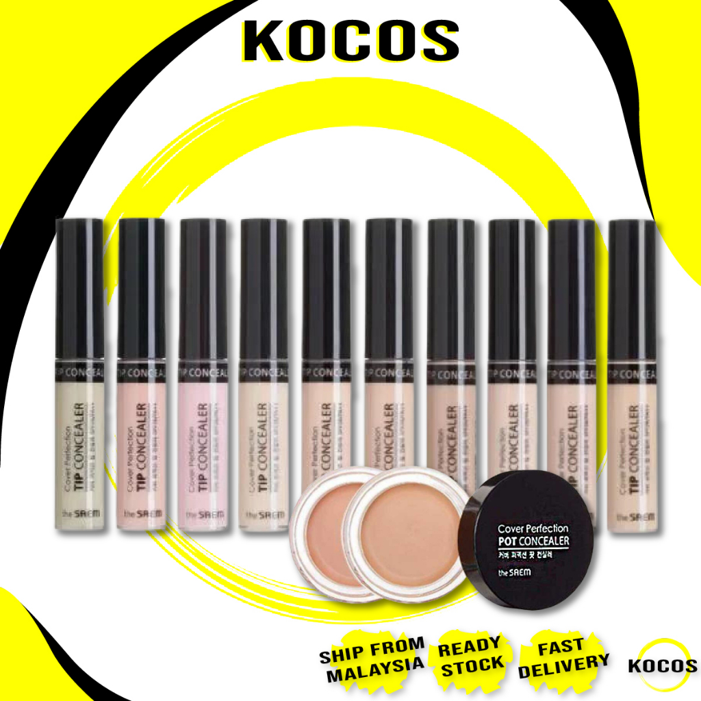 The Saem Cover Perfection Tip Concealer 6.5g & Pot Concealer - Ready in ...