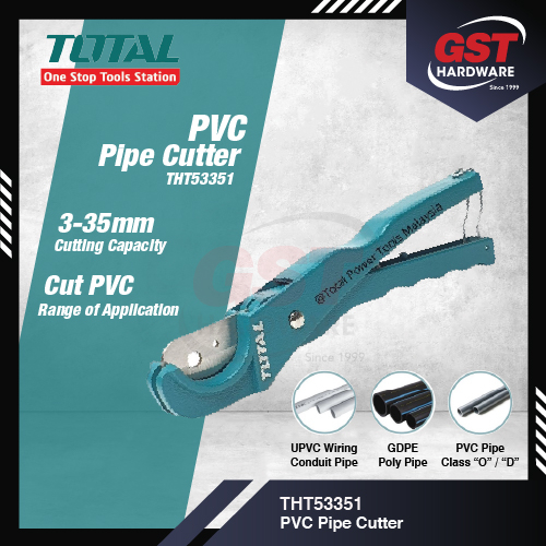 Total PVC Pipe Cutter Heavy Duty Cutter Pipe Pvc Poly Pipe Cutter Paip ...