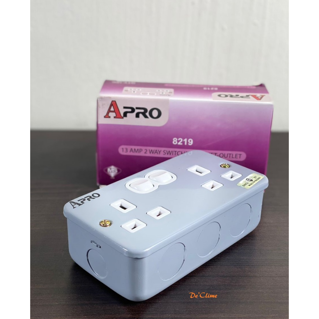 APRO 13AMP METAL CLAD SWITCHED SOCKET OUTLET | Shopee Malaysia