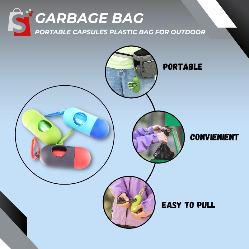 【SHOPLUS】Hookable Capsule Rubbish Bag Disposable Dispenser Garbage ...