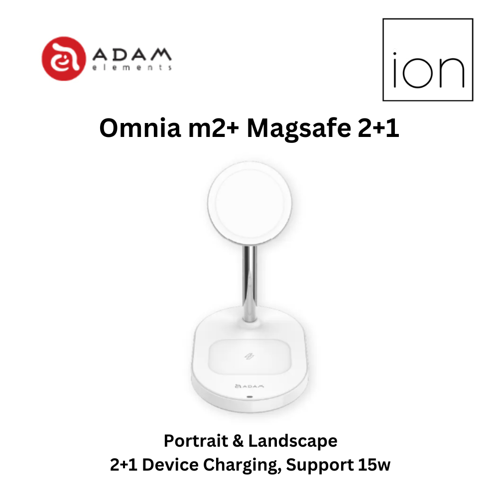 Adam Elements OMNIA M2+ 2 +1 Wireless Charging Station + OMNIA A1+ Watch Magnetic Wireless Fast ...
