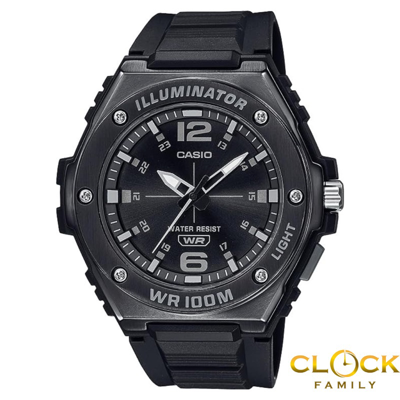 Casio Full Black Resin And Stainless Steel Case Resin Band Analog Men ...