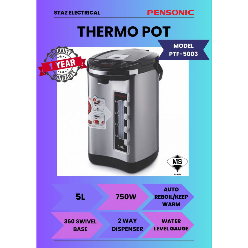 Pensonic Thermo Pot 5L (PTf-5003) | Shopee Malaysia