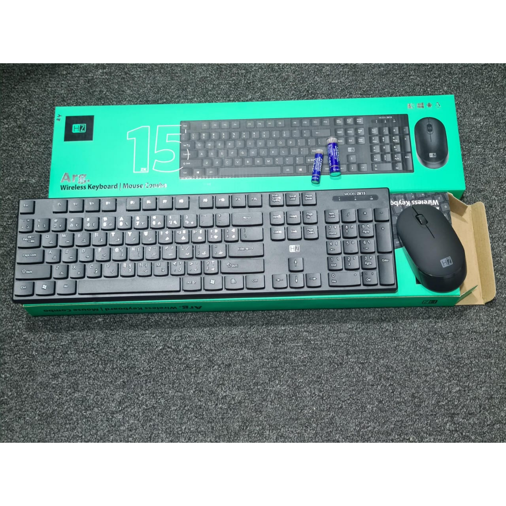 HEATZ Wireless Keyboard and Mouse Black ZK15 Combo Set | Shopee Malaysia