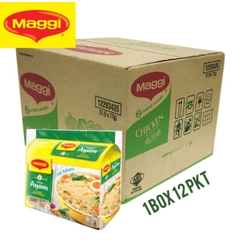 Maggi Ayam Instant noodles 1 carton(12x 5pcsx77g) | Shopee Malaysia