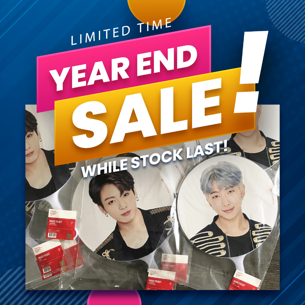 BTS Concert Image Picket Hand Fan V Taehyung Jungkook Jimin RM Jin Suga ...