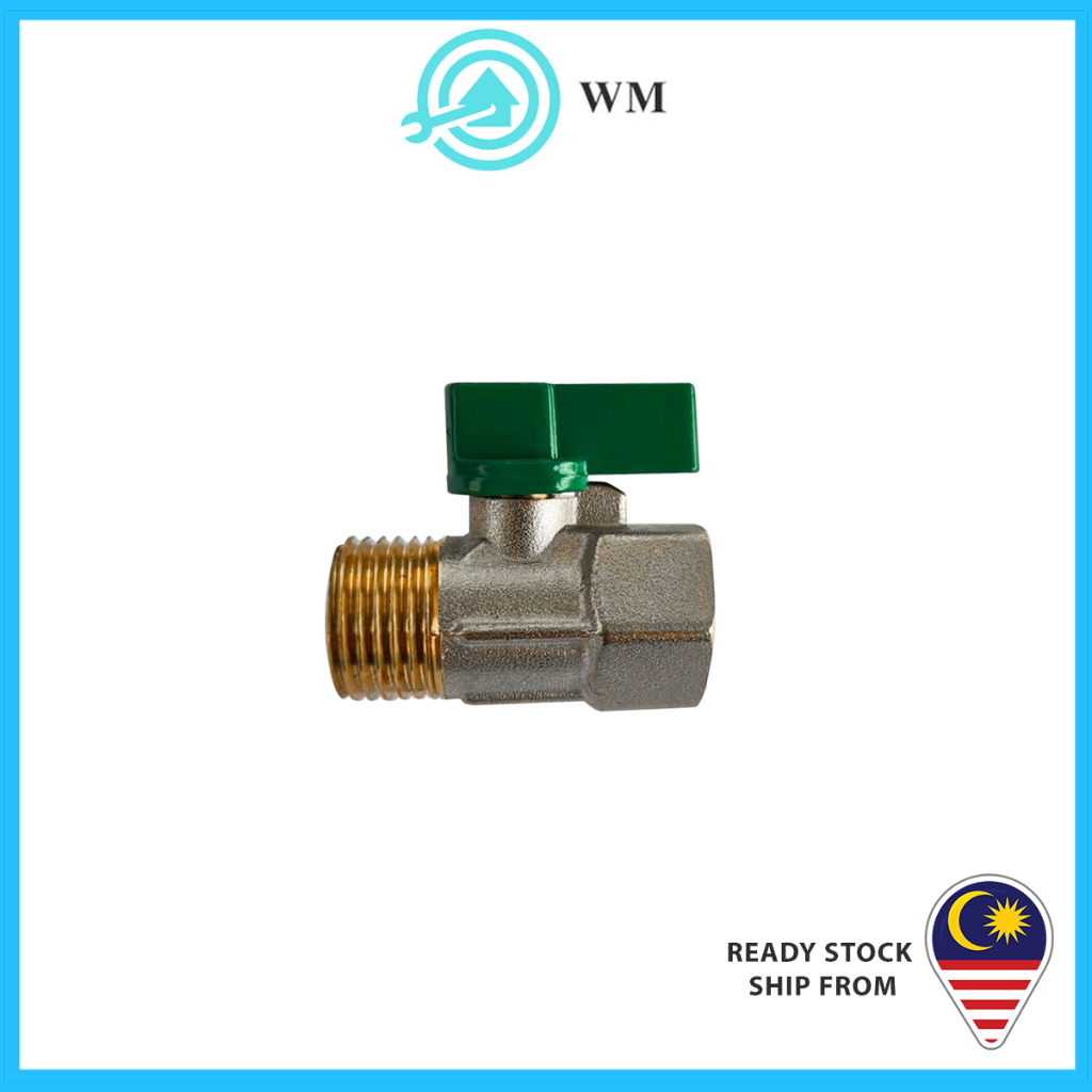 VIP Brass Chrome 1/2" Mini Ball Valve for On Off Control Faucet Pipe ...