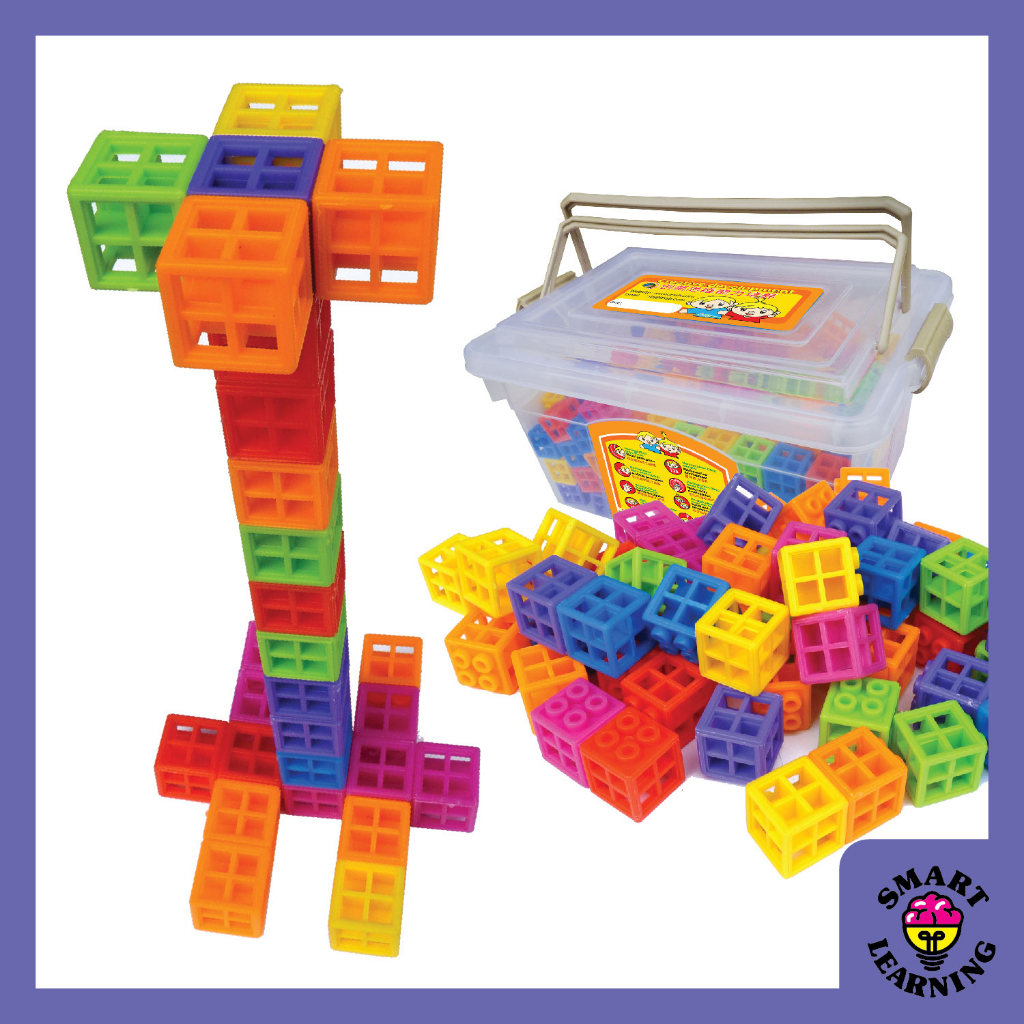 🔥READY STOCK🔥 KIDS SNAP CUBES BUILDER BLOCKS BUILDING BLOCK PLASTIC ...
