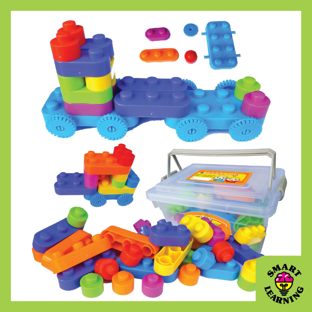 🔥READY STOCK🔥 KIDS PLASTIC BUILDER BLOCK CONNECTION INTERLOCKING ...