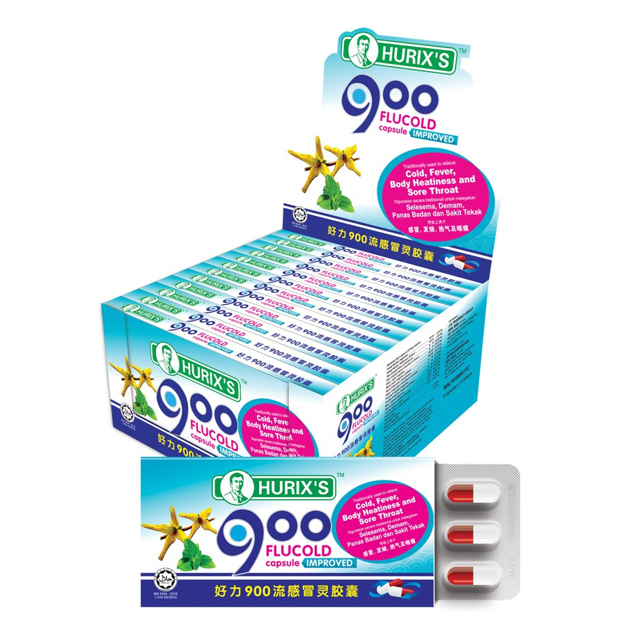 Hurix's 900 FluCold Capsule Improved (9 capsules x 12 blister / box ...
