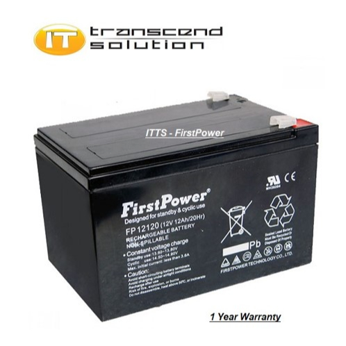 FirstPower 12V 12AH Maintenance Free & Rechargeable Sealed Lead Acid Battery (1 Year Warranty ...