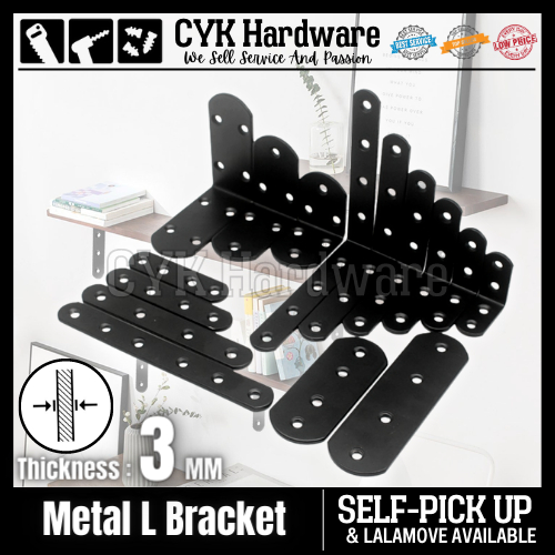 Heavy Duty L Bracket 3MM Angle Bracket Sesiku L Rak Rack L Angle ...