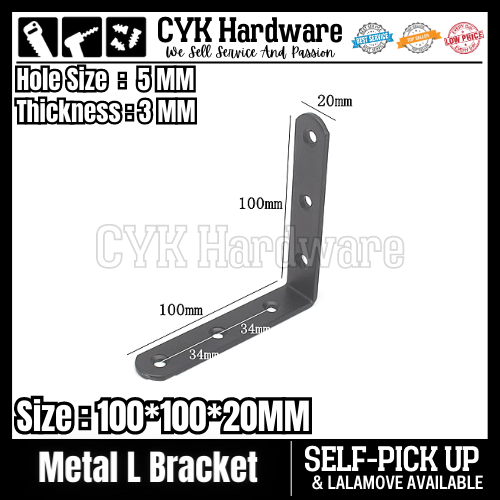 Heavy Duty L Bracket 3MM Angle Bracket Sesiku L Rak Rack L Angle ...