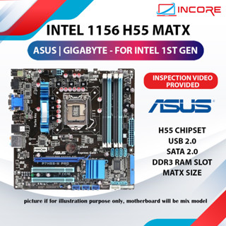 Asus / Gigabyte H55 Motherboard Intel Socket 1156 DDR3 H55 P7H55 LX VGA ...