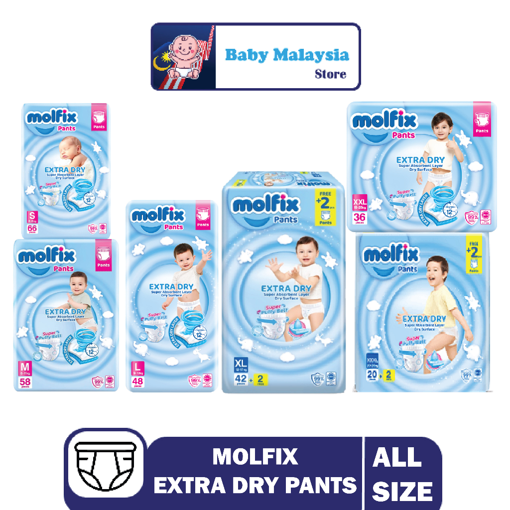 Molfix Extra Dry Pants - ALL SIZE | Shopee Malaysia