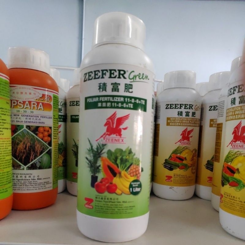Botol 1 Zeefer Green Zeenex Foliar Fertilizer 11-8-6+TE 1L Baja Subur ...