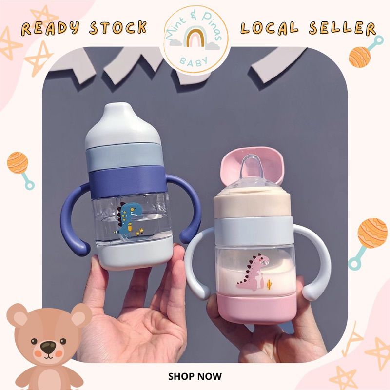 Baby Water Bottle Learning Cup Anti Choke Non-spill Training Cup Leak ...