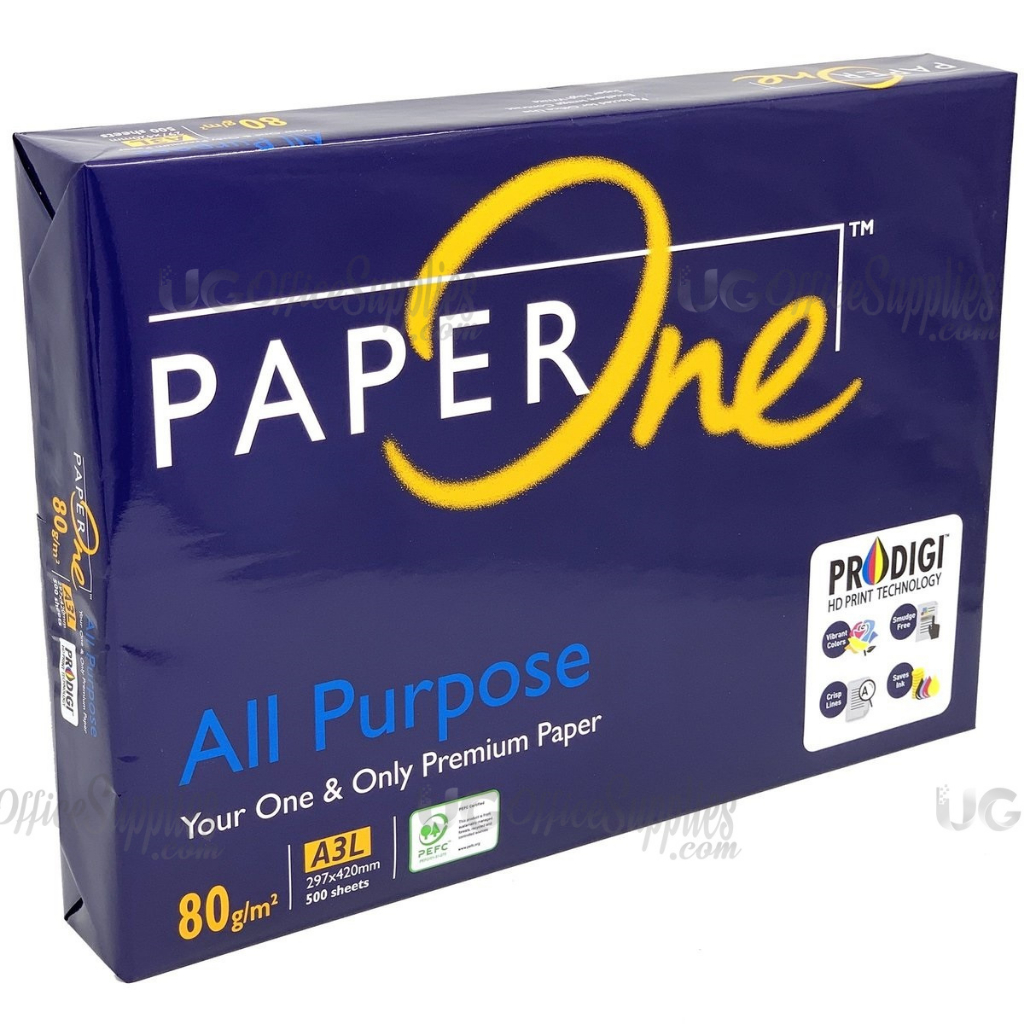 PaperOne A3 All Purpose 80gsm 500 Sheets- 1 Ream | Shopee Malaysia