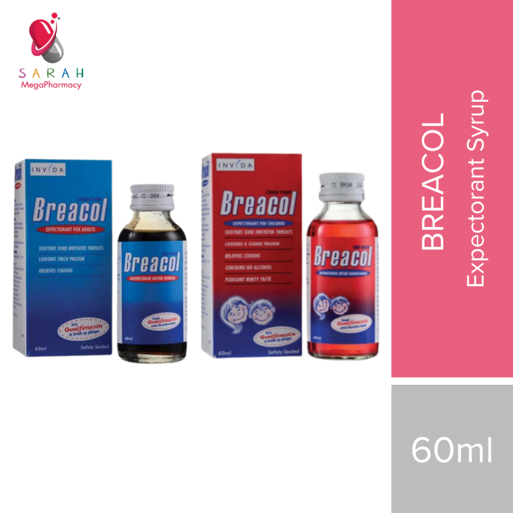 Breacol Cough Syrup 60ml | For Adult, Children | Shopee Malaysia